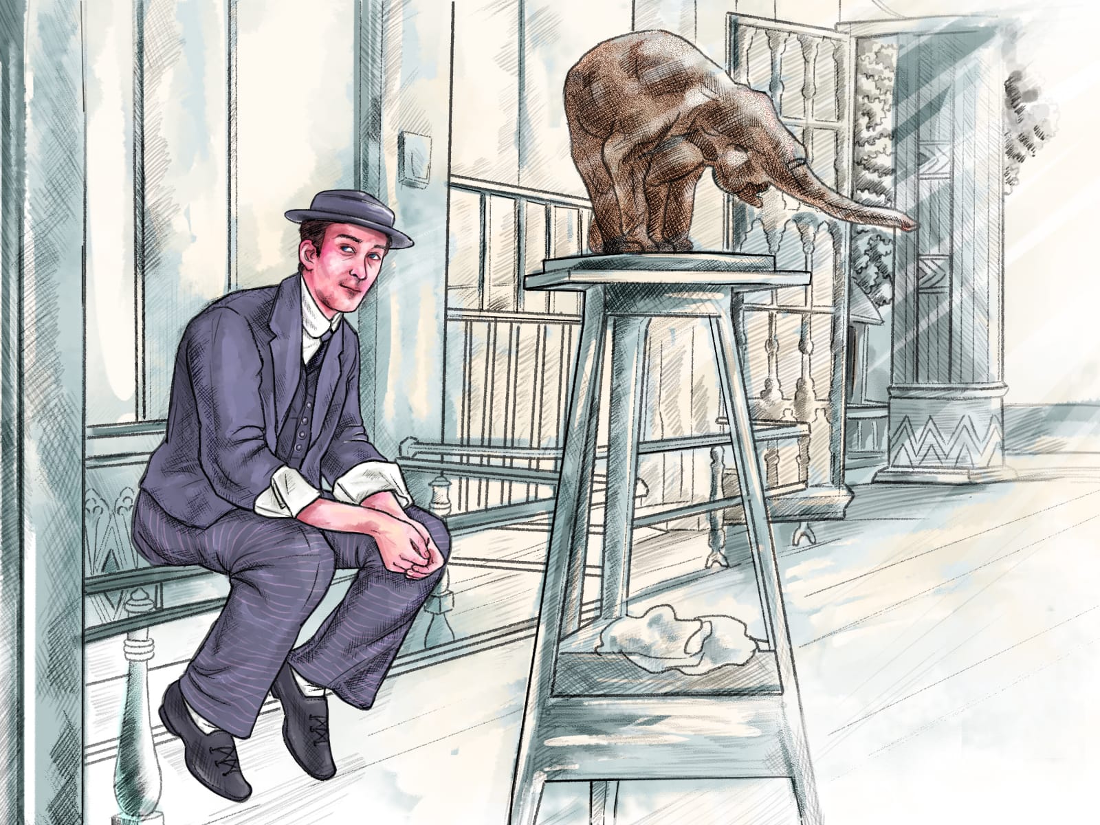 Rembrandt And Bugatti's Iconic Dancing Elephant Mascot